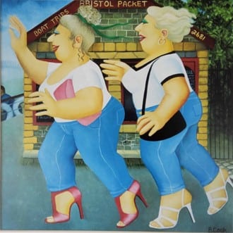 Bristol Packet Greeting Card - Beryl Cook Prints